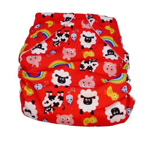 Real Easy Sized Nappy - Farm (7lbs - 18lbs) - boobalou.co.uk