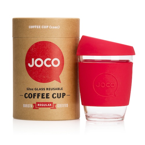 JOCO Cup Reusable Coffee Cup 12oz - Red - boobalou.co.uk